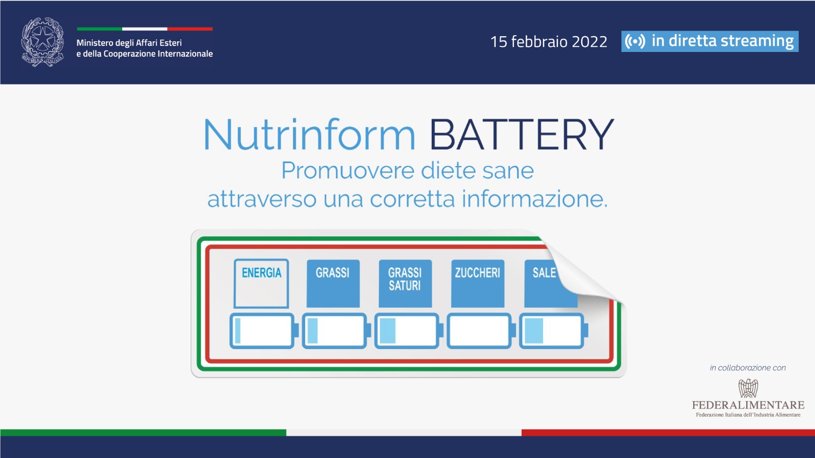 Around the World – Italy: Presentation of the “Nutrinform Battery” food ...